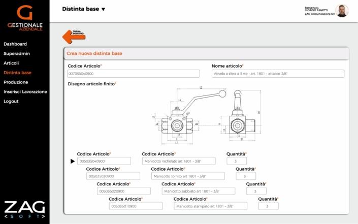 La distinta base di produzione | ZAGSoft