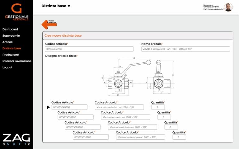 La distinta base di produzione | ZAGSoft
